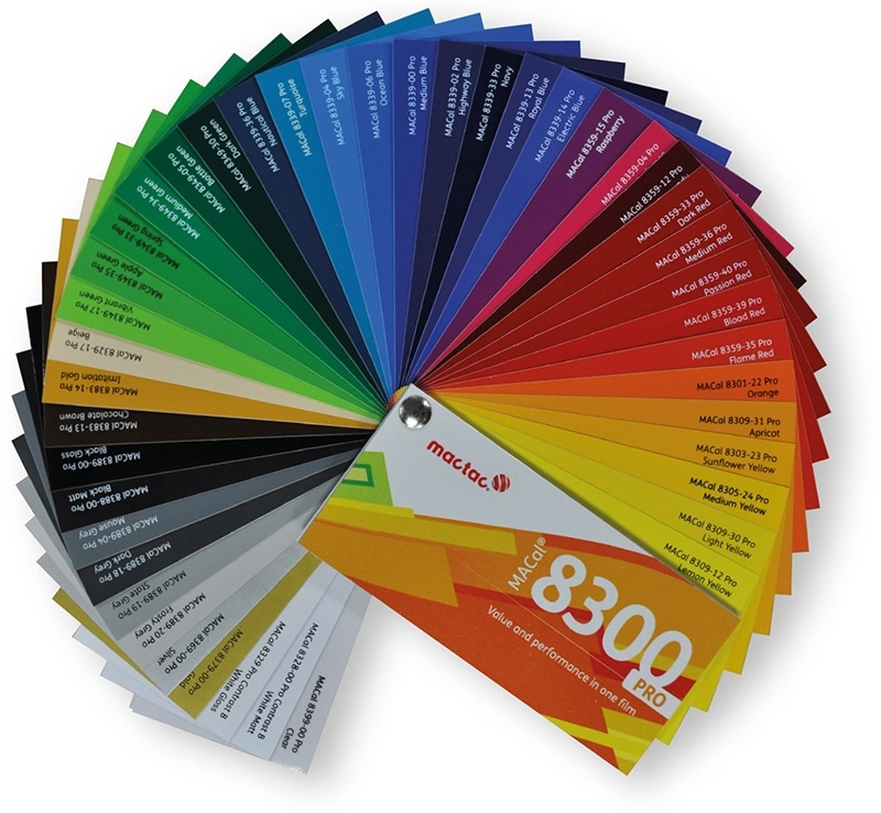 Mactac 8300 Pro Opaque Series coloured sign vinyls - All Print Supplies